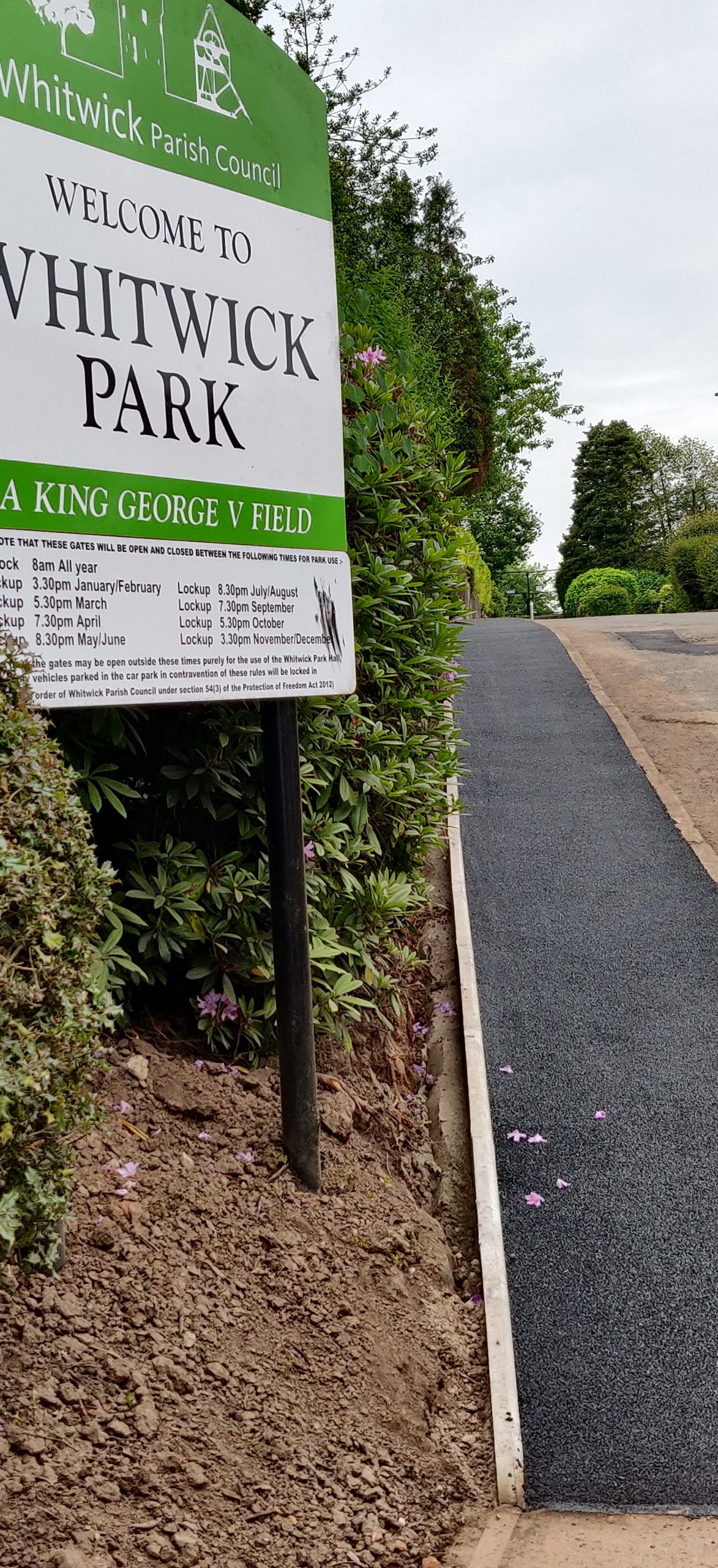 New footpath at Whitwick Park - Whitwick Parish Council