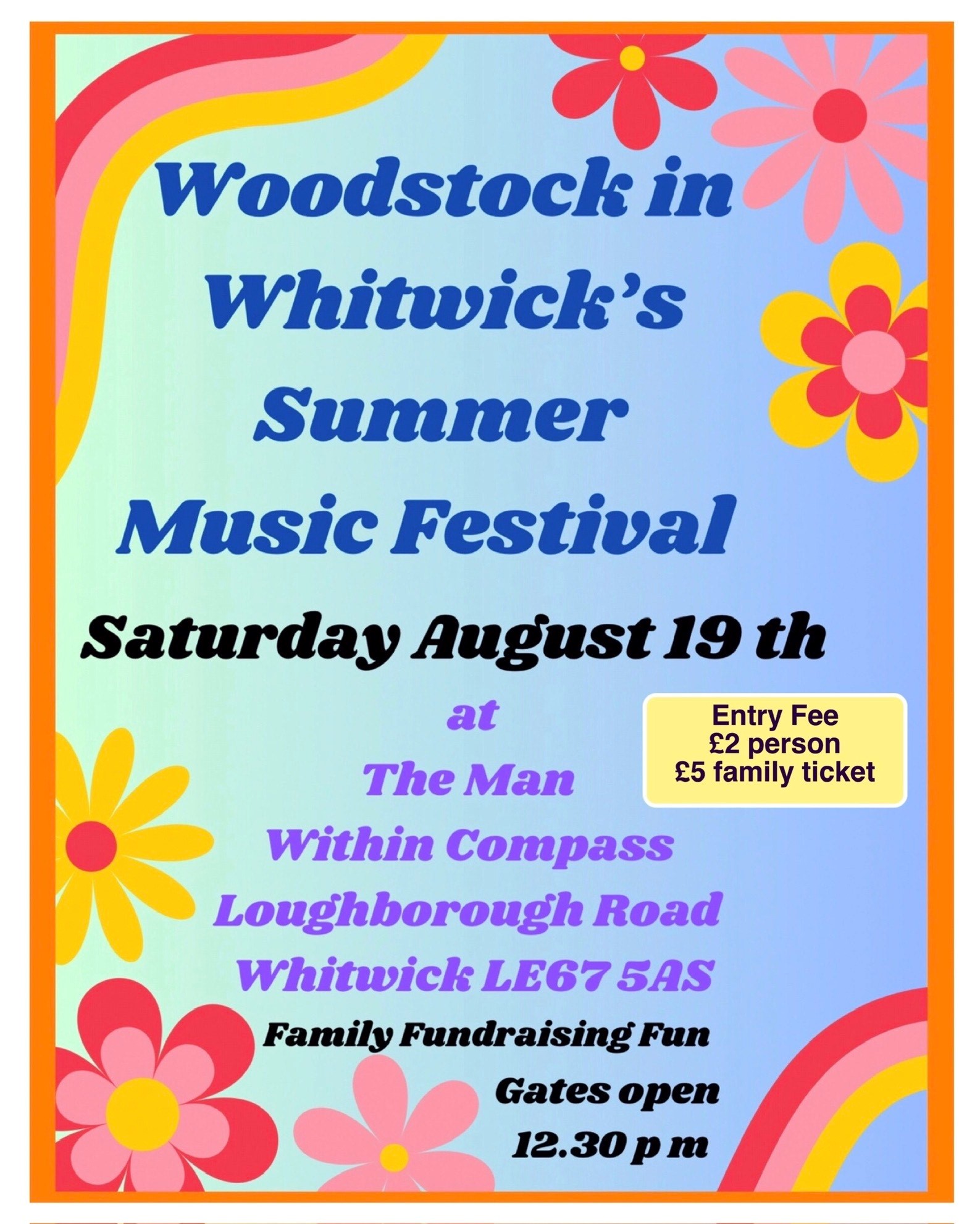 Woodstock in Whitwick's Summer Music Festival - Saturday 19th August 2023 - Whitwick Parish Council